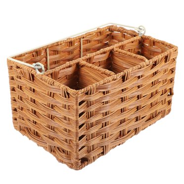 Better Homes & Gardens- Beige Oval Rattan Caddy - Walmart.com