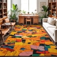 Abstract Brushstrokes Area Rugs 3x5ft Modern Colorful Color Block ...
