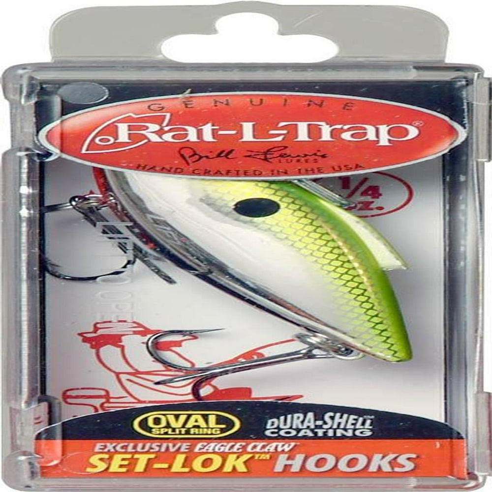 Rat-L-Trap Mini-Trap Fishing Lure, Chartreuse Flash, 1/4 Oz., MT308 ...