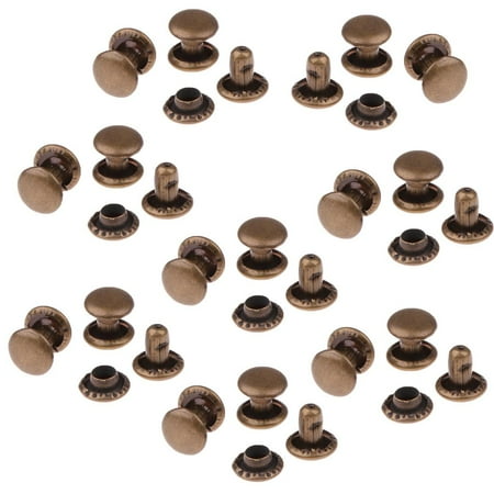 Set of 50 Rivets Assorted Round Mushroom Decorative Rivets 6mm DIY ...