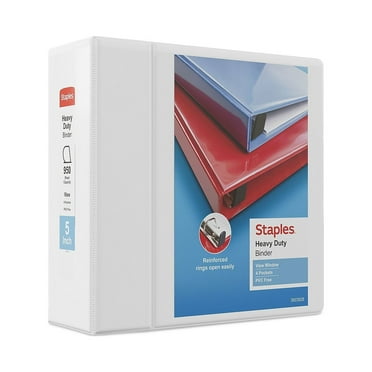 Staples Heavy-Duty 3-Inch D 3-Ring View Binder Gray (26368) 976043 ...