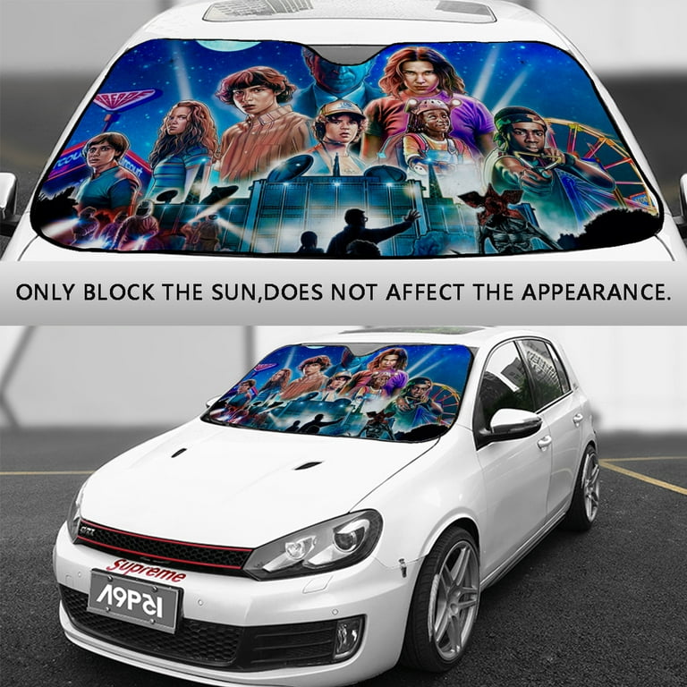 Star Wars Cartoon Windshield Sun Shade Anime Car Front Window Shades Sunshade Cover Sun Visor Shield Block Automotive Interior Protector Blocks UV