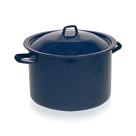 IMUSA USA Blue 6-Quart Speckled Enamel Stock Pot with Lid | Walmart Canada