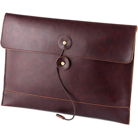 men woman pu leather multifunction office documents bags A4 paper file ...