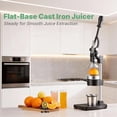 17"Tall & Sturdy Flat Base | Heavy-Duty Manual Hand Press Juicer For ...