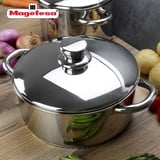 MAGEFESA Couple 6-Piece Stainless Steel Cookware Set, Includes Stockpot ...