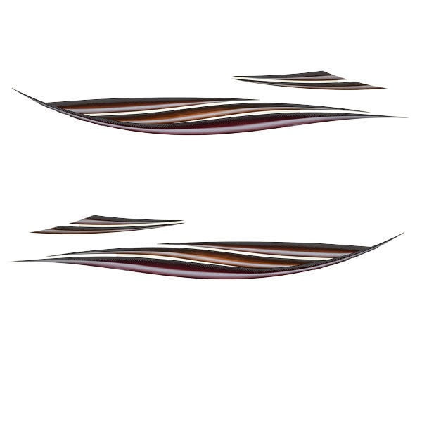 Crestliner Pontoon Boat Graphic Decal Set 2004726 | Red Tan (Kit ...