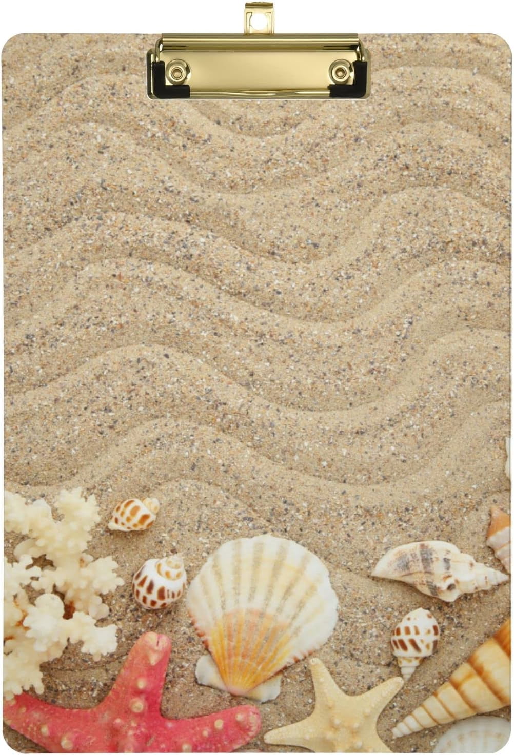 FMSHPON Sea Shells Starfishes Clipboard Hardboard Wood Nursing Clip ...