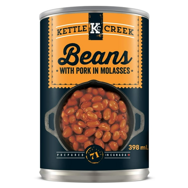 Kettle Creek Beans with Pork in Molasses 398ml, Beans with Pork in ...