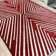 Alfa Rich 3x5 Geometric Pattern Red Burgundy Cream Washable Woven ...