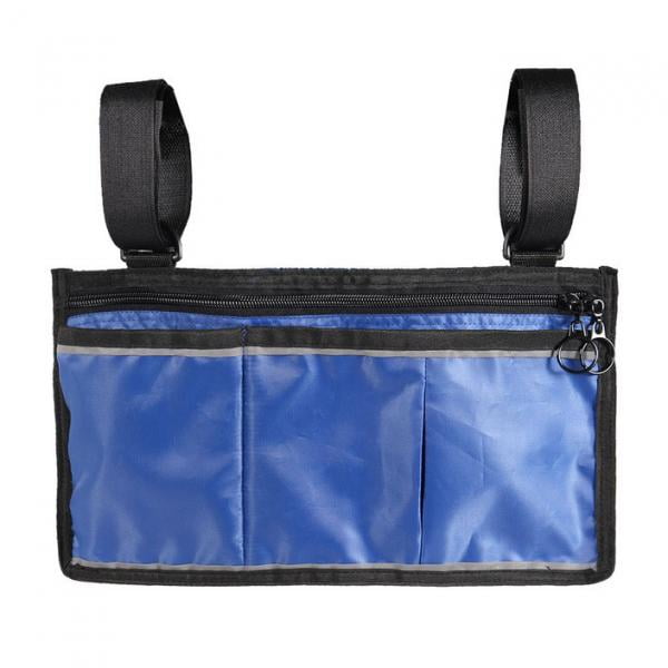 Blue Wheelchair Armrest Pouch Bed Rail Phone Holder - Walmart.com