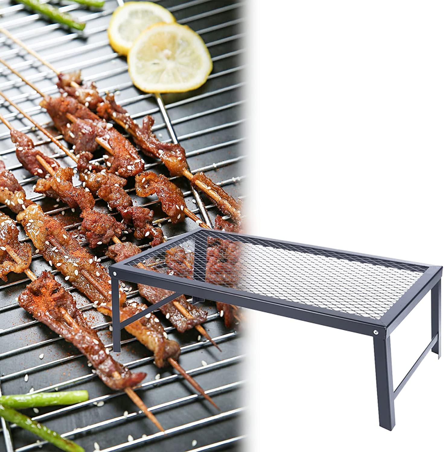 Fichiouy Outdoor Portable Camping BBQ Over Fire Cooking Stove Plate ...