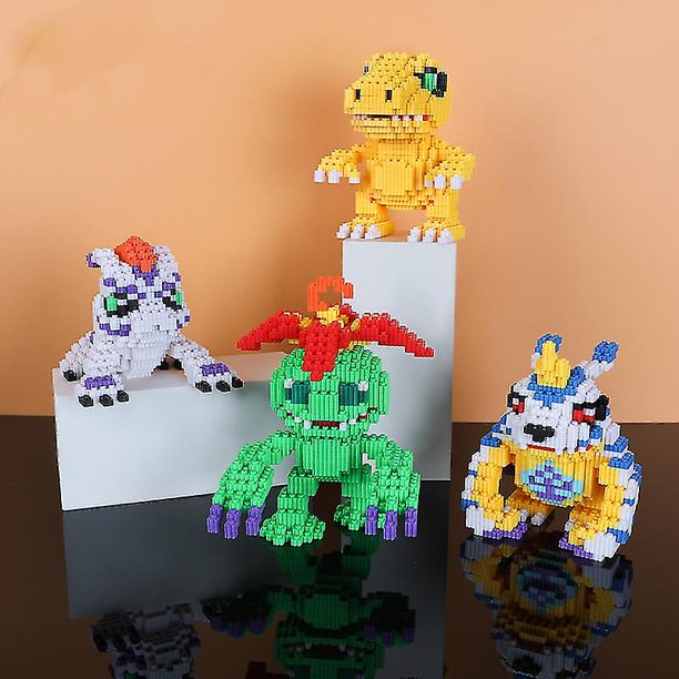 Diy Digimon Small Building Cartoon Agumon Animal Model Education Game ...