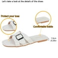 Ahabrexf Plus Size Womens Flat Sandals Beach Casual Roman Style One ...