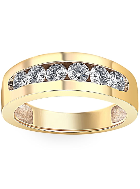 Mens Channel Set Wedding Band