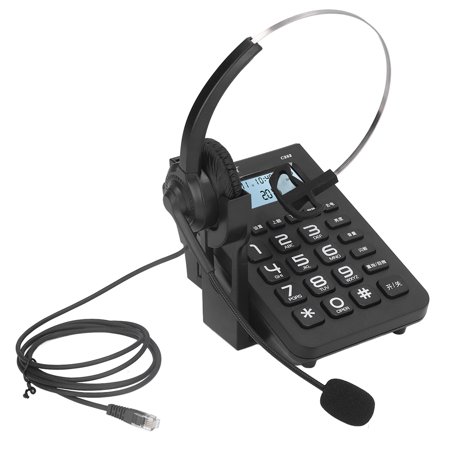 Call Center Landline, 16 Digit Caller ID Corded Telephone Headset ...