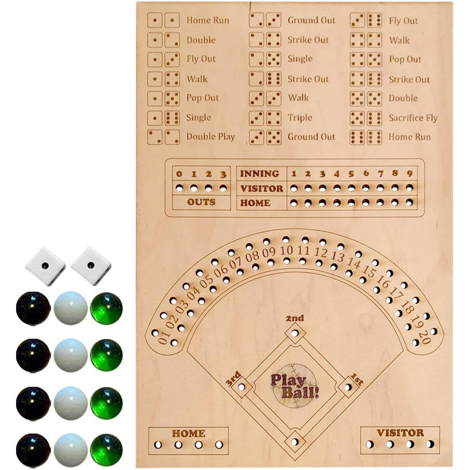 Click here for Xinqihang Baseball Dice Board Game Wooden Dice And... prices