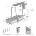 AuroraX Under Sink 2 Tier Organizer Cabinet Drawer Organizer Sliding ...