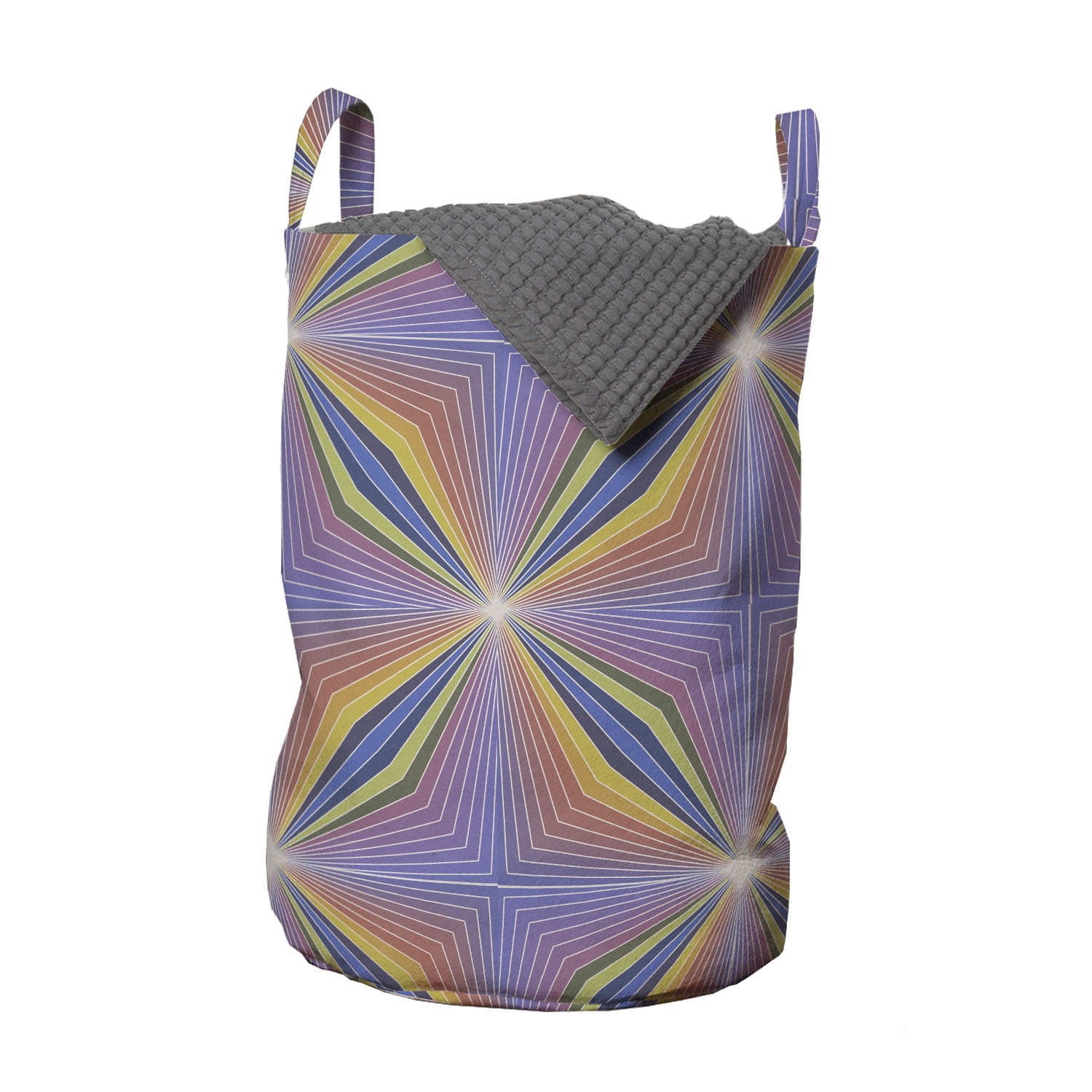 Geometrical Laundry Bag, Colorful Jumble Square Forms Optical Illusion ...