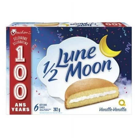VACHON 1/2 Lune Moon Vanilla Flavour Cakes with Creamy Filling ...