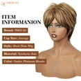 Phocas Short Brown Wigs For White Women Ombre Blonde Pixie Cut Wig