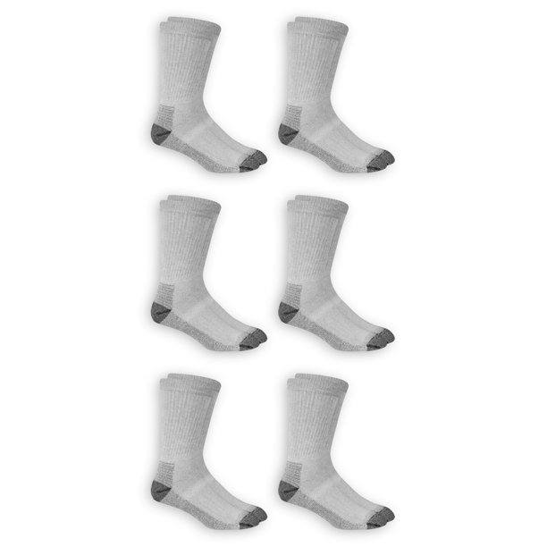 Men's Work Gear Crew Socks 6 Pairs - Walmart.com