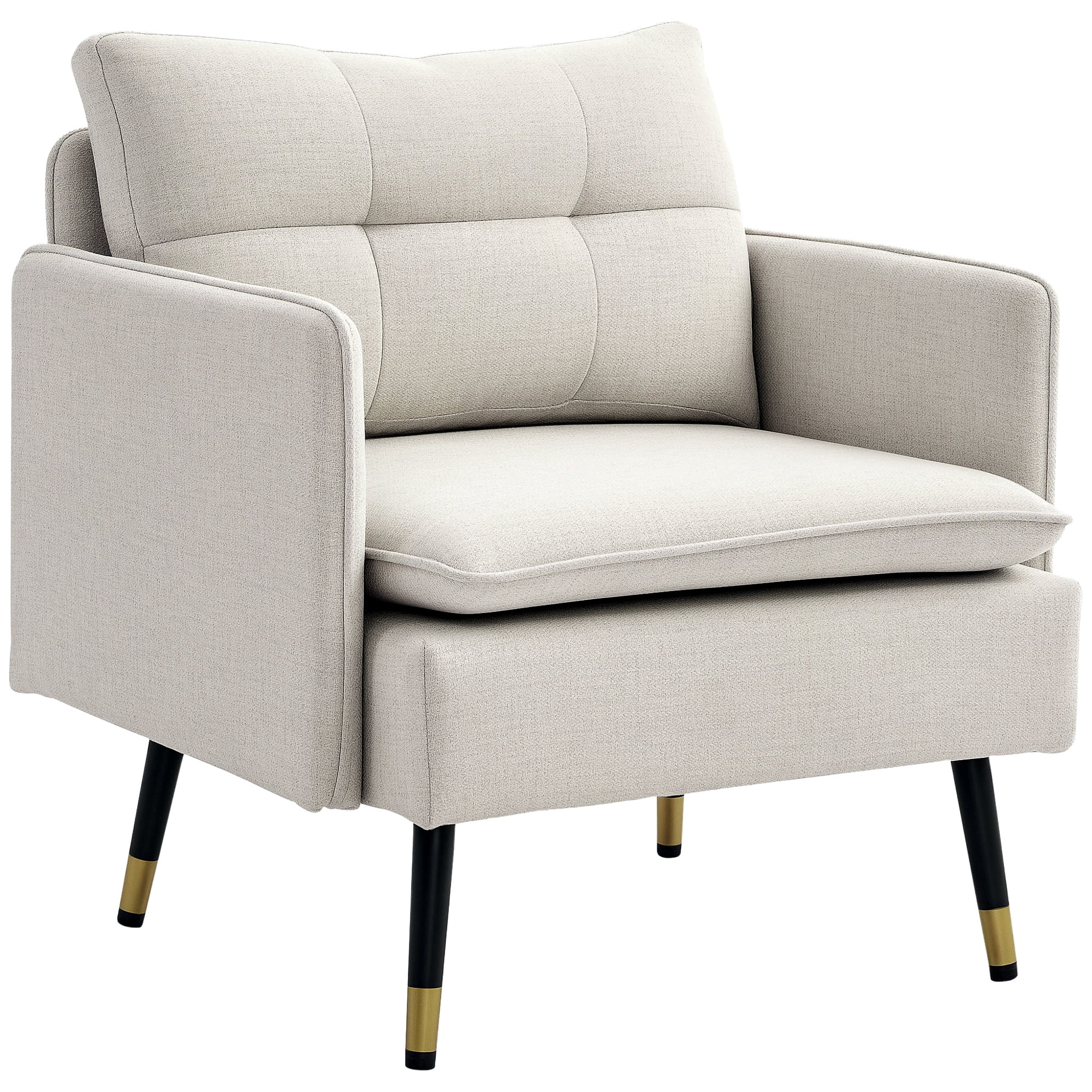 Click here for Homcom Accent Chair With Tufted Back Cushion And S... prices