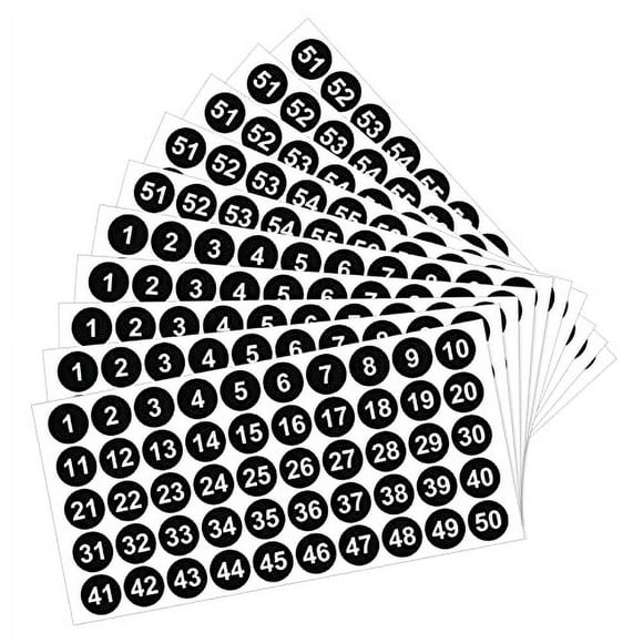 Number Stickers 1 10