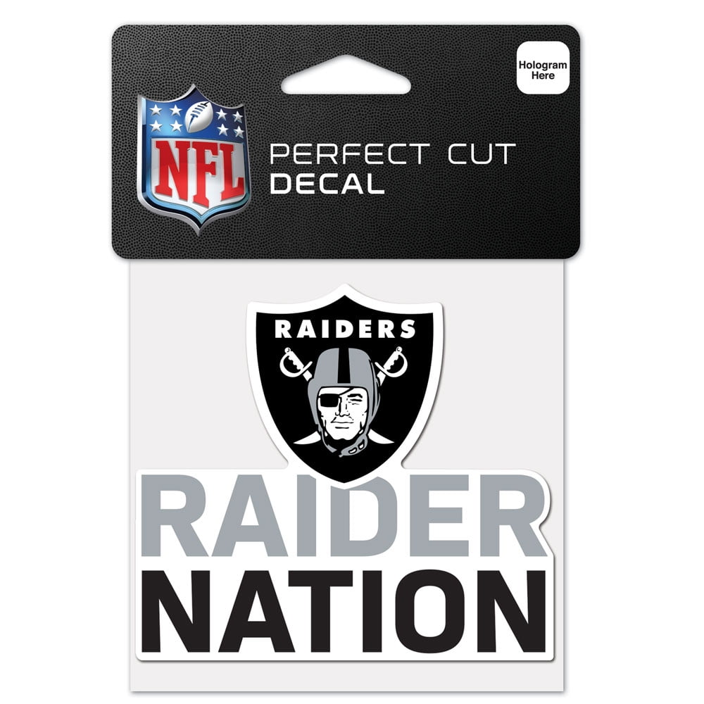NFL Las Vegas Raiders Slogan 4" x 4" Perfect Cut Decal - Walmart.com