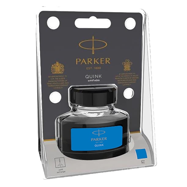 Parker Fountain Pen Liquid Bottled Quink Ink, 57 ml, in a Blister Pack ...