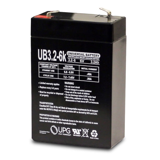 6V 3.2Ah CB3-6 LCR6V3.2P PE6V3.2 PS-632 SL102B Rechargeable Sealed ...