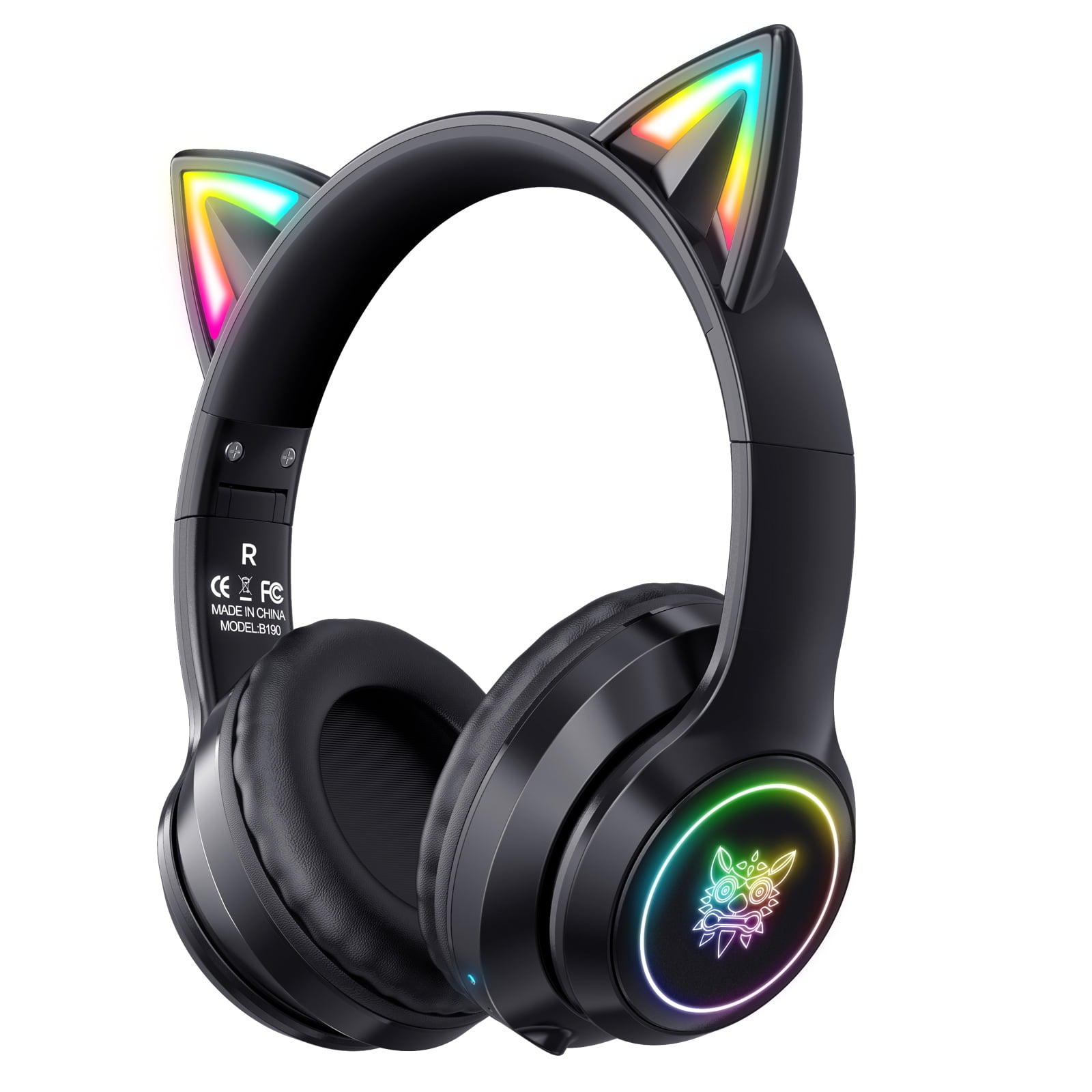LUXMO PREMIUM Bluetooth Cat Ear Headphones for Kids, Wireless & Wired ...