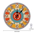 1pc 2D Flat, Silent Round Wall Clock Colorful Circular Clock Design ...