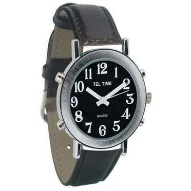 Mens Touch Talking Watch - Extra-Large Face - Leather Band - English ...