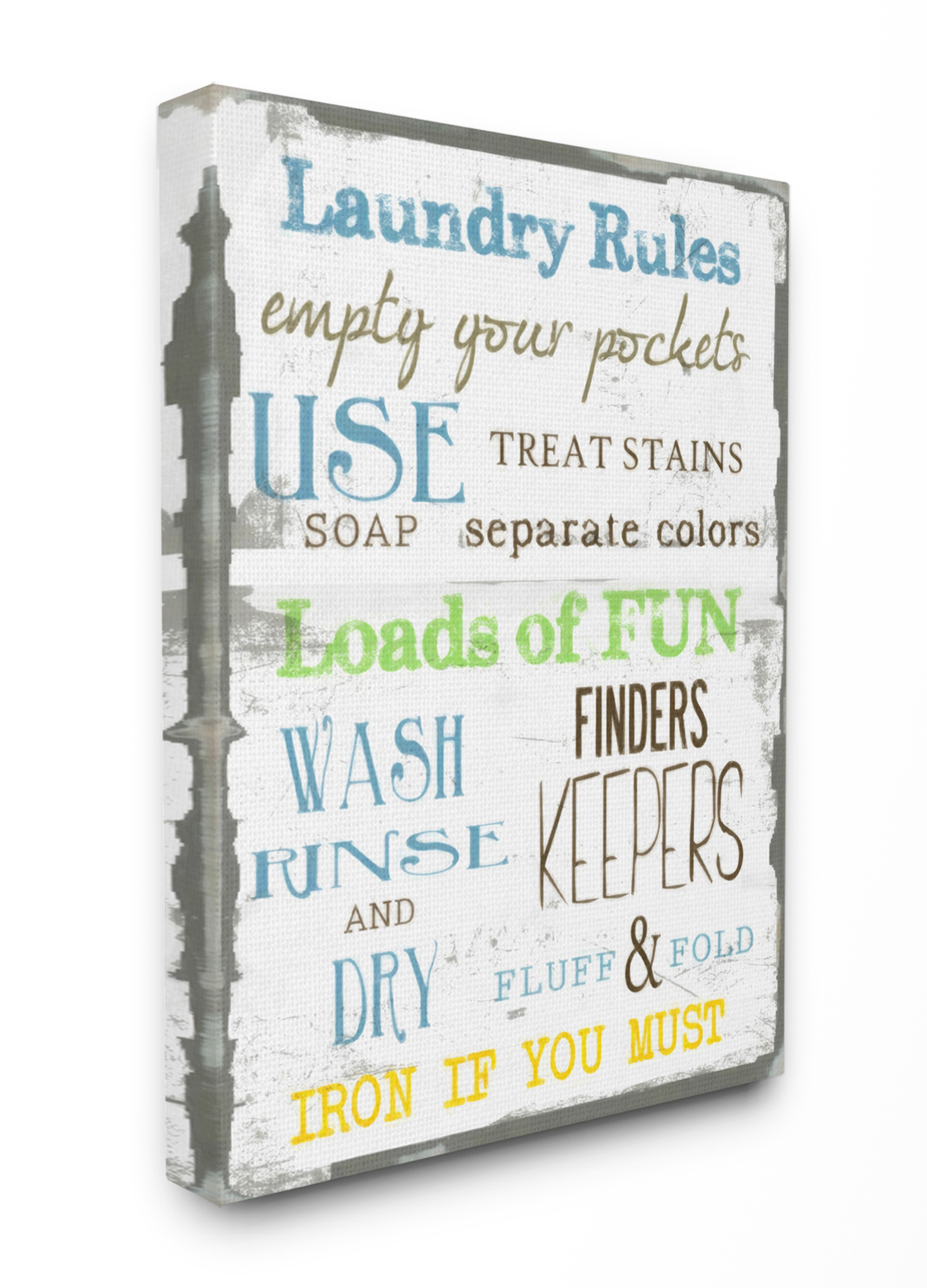 Stupell IndustriesThe Stupell Home Decor Laundry Rules Typography ...