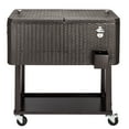 UWR-Nite 80 Quart Rolling Ice Chest on Wheels, Portable Patio Party Bar ...