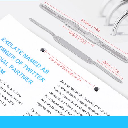 Dioche 50pcs File Fasteners 2-Hole Iron Binder Clip Paper Prong ...