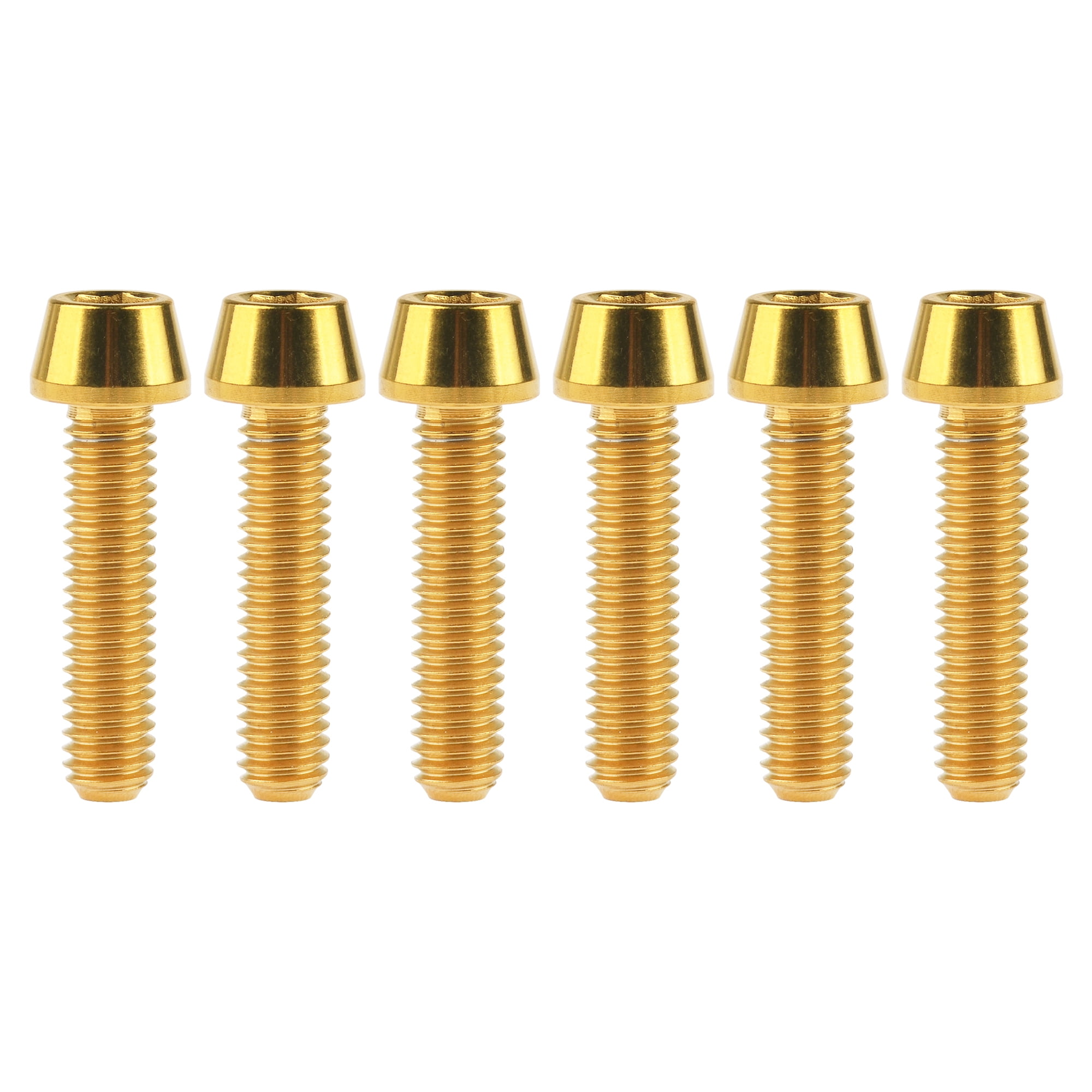 Wanyifa Titanium Ti M6 x 20 25 30 mm Allen Hex Screw Socket Cap Tapered ...