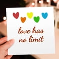 3drose, Image of Hearts with Text Love Has No Limit, 6 Greeting Cards ...
