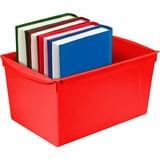 Storex Classroom Office Container, Wide Plastic Book Bin, Colored Paper ...