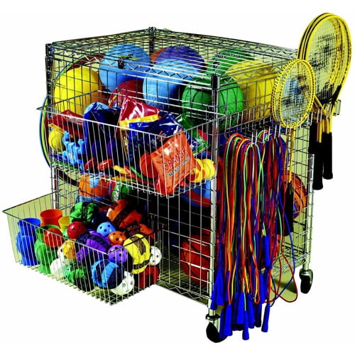 Sportime BigBallBin, 36" x 36" x 24", Steel - Walmart.com - Walmart.com