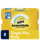 Bounty Essentials Select-a-Size Paper Towels, White, 8 Giant Rolls = 12 ...