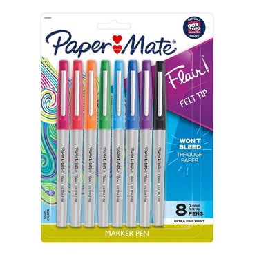Paper Mate Flair Felt Tip Pens, Ultra Fine 0.4mm, 16 Count, Candy Pop ...