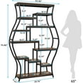 Tribesigns 70.9 Inch Tall Bookshelf, 11-Tier Staggered Bookshelf ...