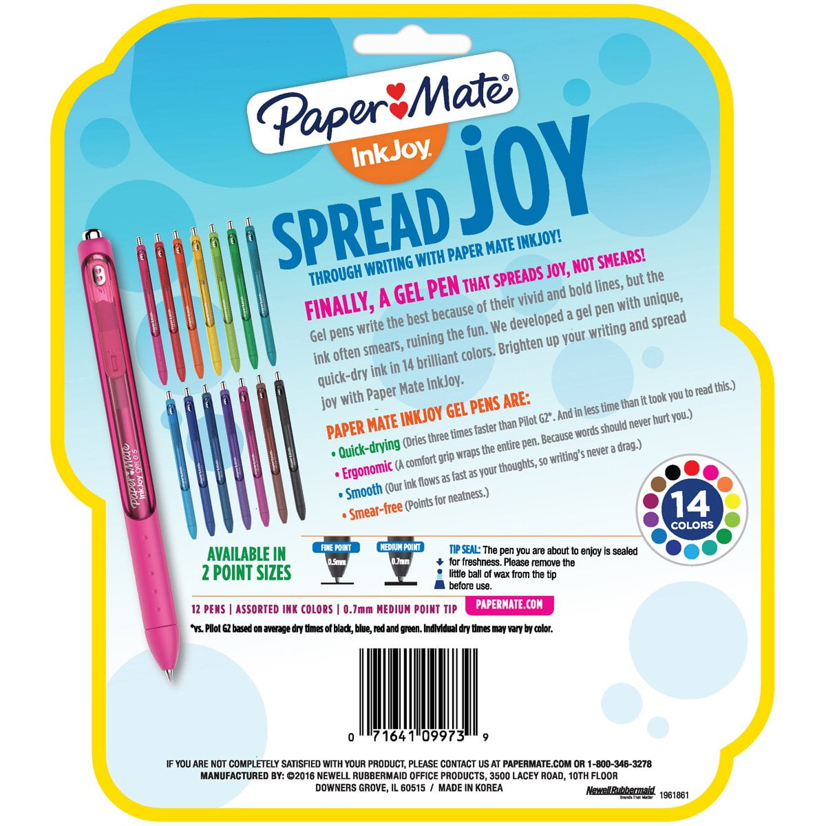 InkJoy Gel Pens .7mm 12/Pkg-Assorted | Walmart Canada