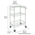 Free Shipping! Hyper Tough Multipurpose Rolling Cart Chrome 3-Tier ...