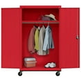 Sandusky Lee 46"W x 24"D x 78"H Steel Transport Mobile Wardrobe ...