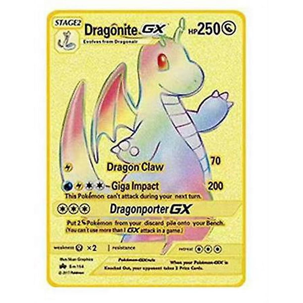 Charizard Vmax Metal Gold Plated Card, Charizard Vmax Dx Gx Metal Gold ...