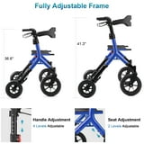 MAXWALK Rollator Walker for Tall Seniors, 12'' All Terrain Big Rubber ...