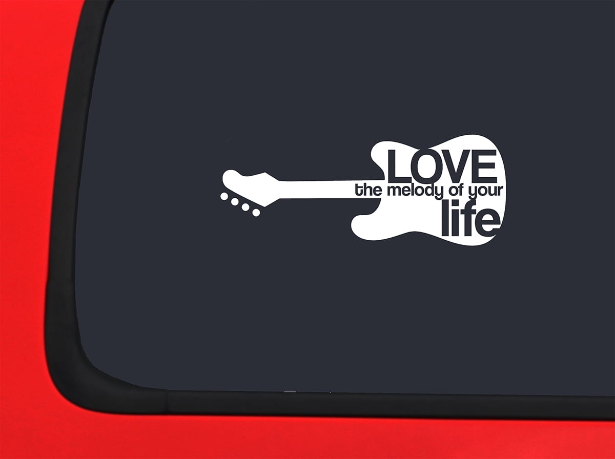 Car Sticker Love The Melody Of Your Life Guitar Music Instrument Car ...